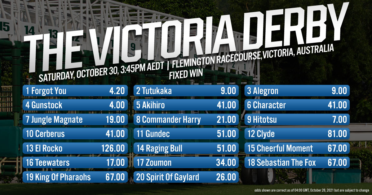 2021 Melbourne Cup Carnival: The Victoria Derby